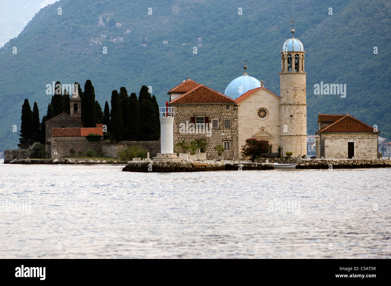 our lady of the rock church perast montenegro Stock Photo - Alamy