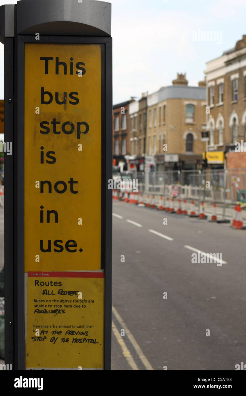 Bus stop roadworks hi-res stock photography and images - Alamy