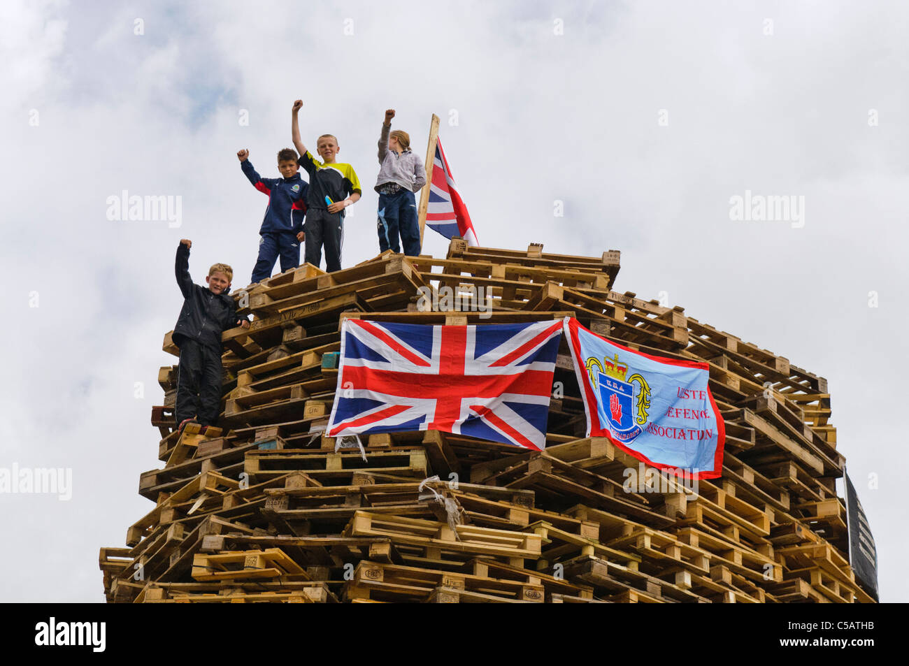 Large bonfire built from pallets hi-res stock photography and images ...