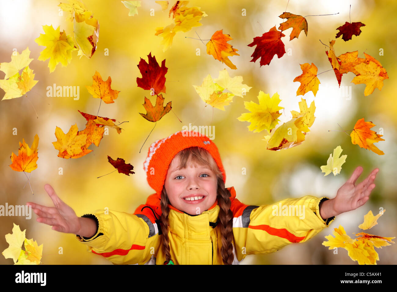 Child in autumn outdoor Stock Photo - Alamy