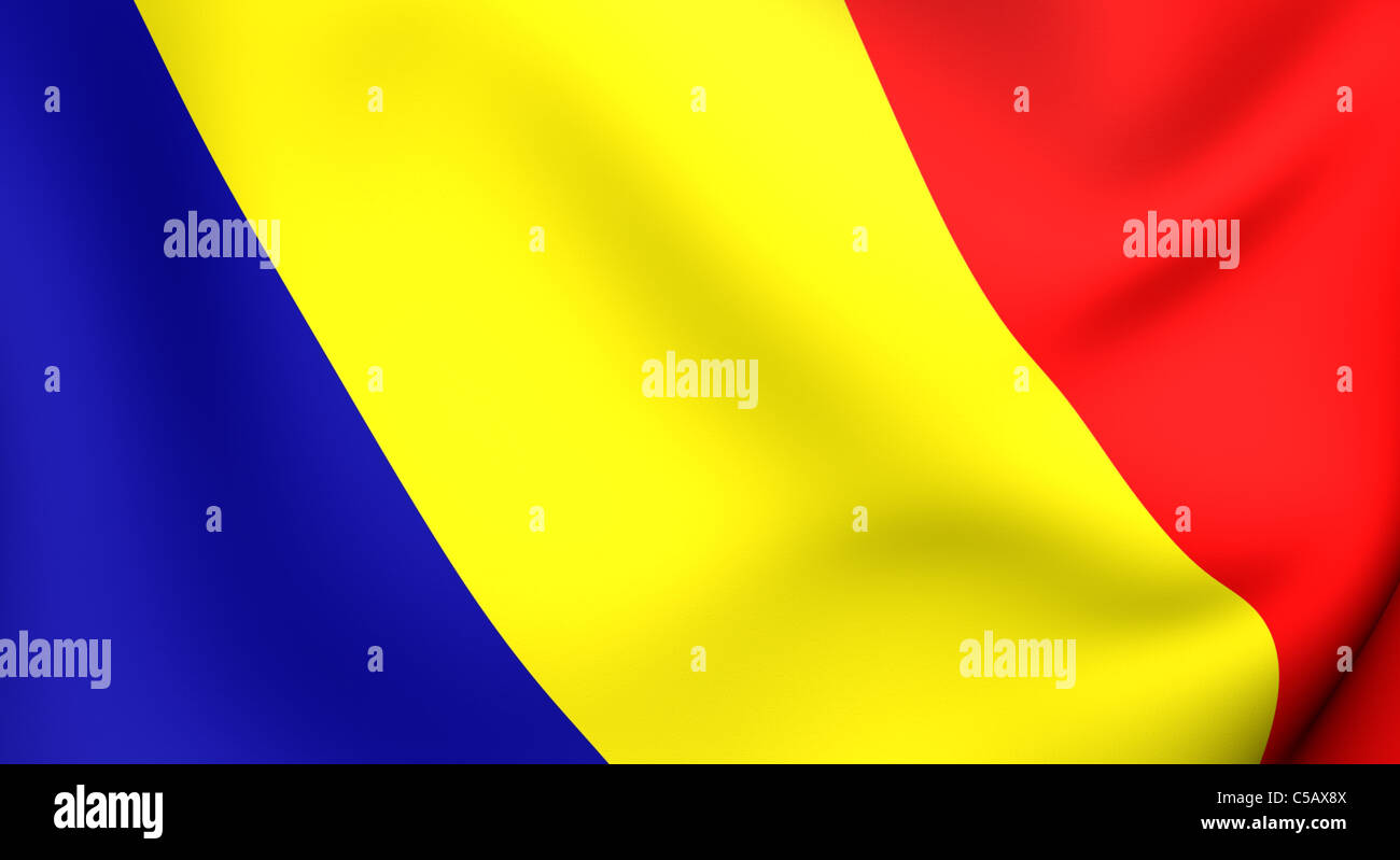 Close up chad flag waving hi-res stock photography and images - Alamy