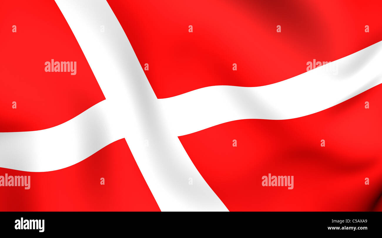 Flag of Denmark. Close up. Front view Stock Photo - Alamy
