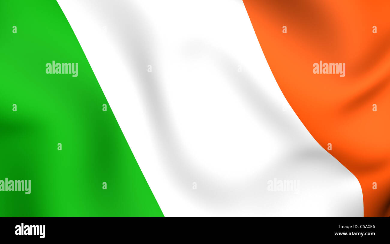 Flag of Ireland. Close up. Front view Stock Photo - Alamy