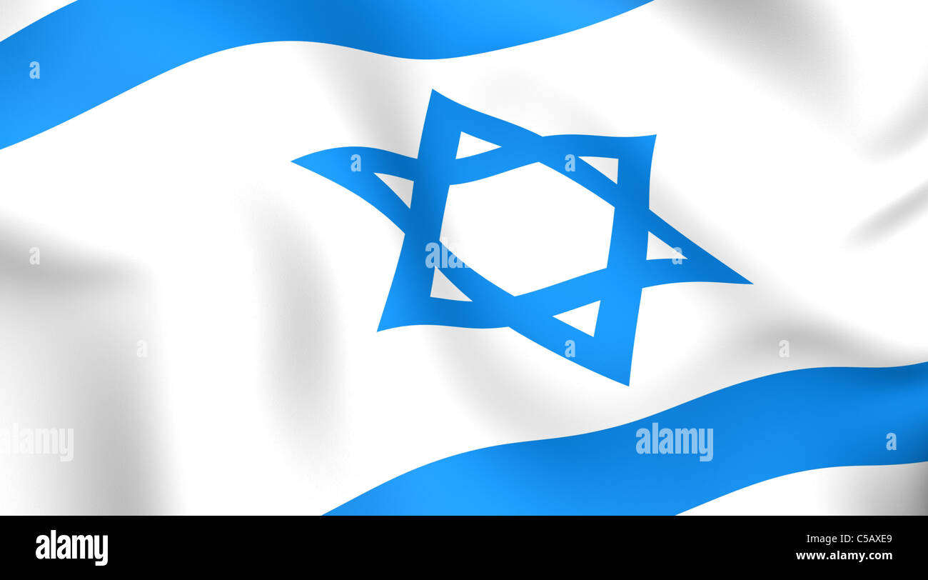 Flag of Israel. Close up. Front view Stock Photo - Alamy