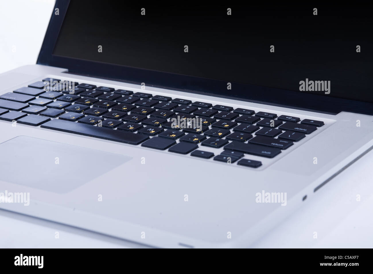 isolated laptop on white background Stock Photo - Alamy
