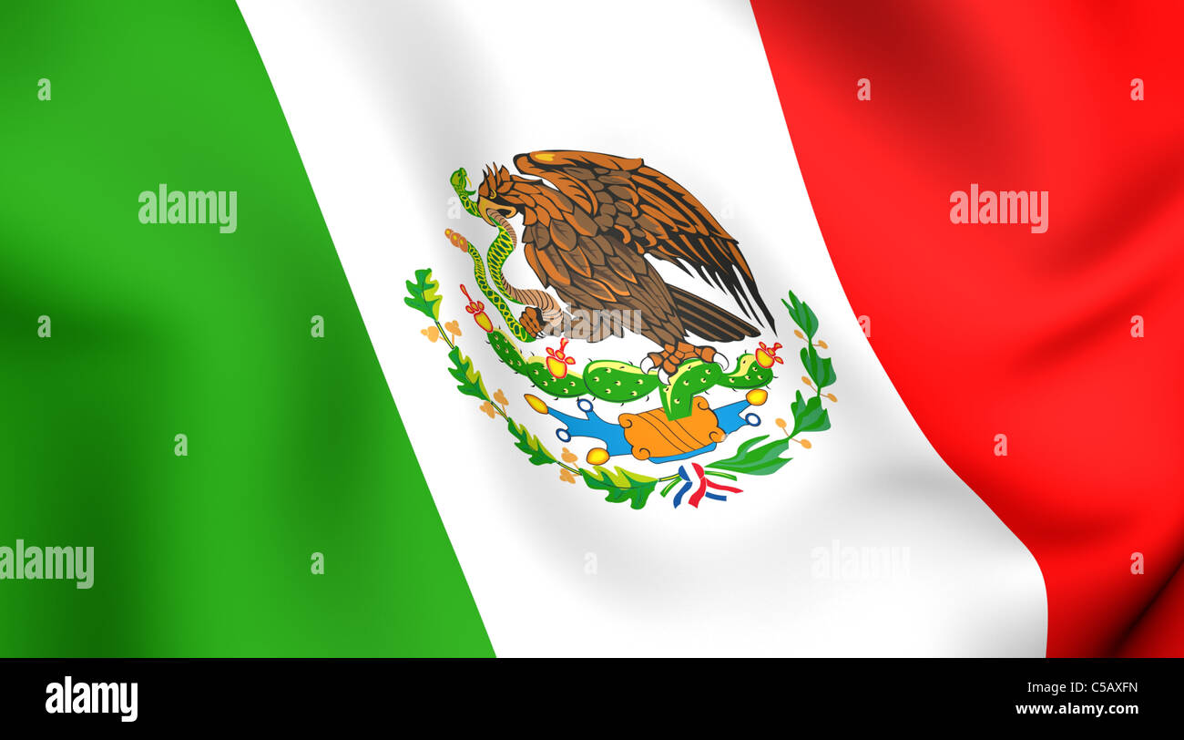 Flag of Mexico. Close up. Front view Stock Photo - Alamy