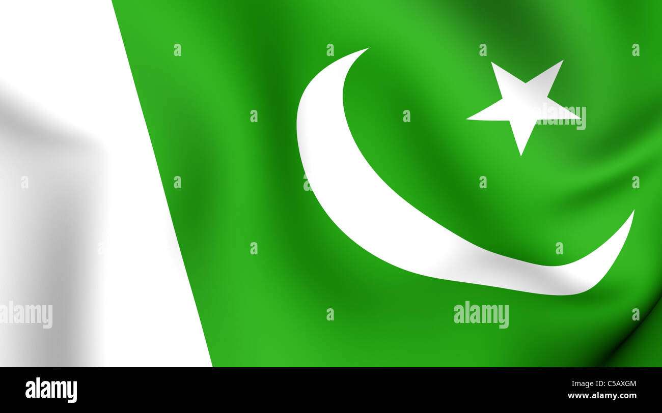 Flag of Pakistan. Close up. Front view Stock Photo - Alamy