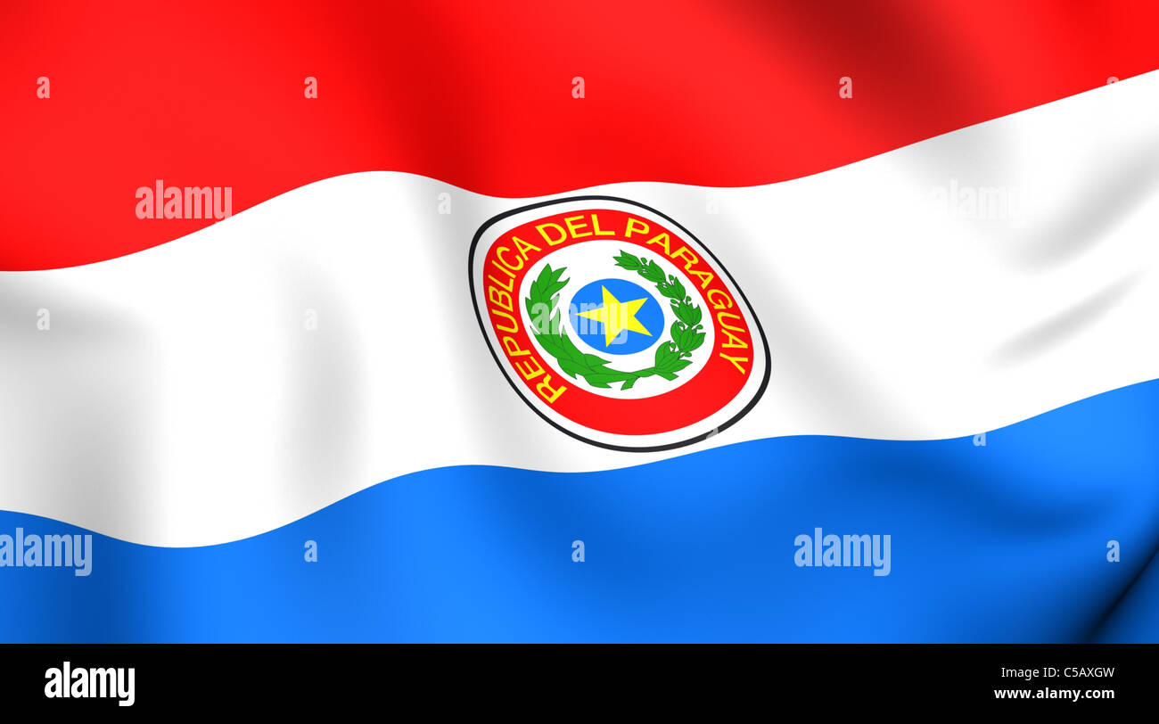 Flag of Paraguay. Close up. Front view Stock Photo - Alamy