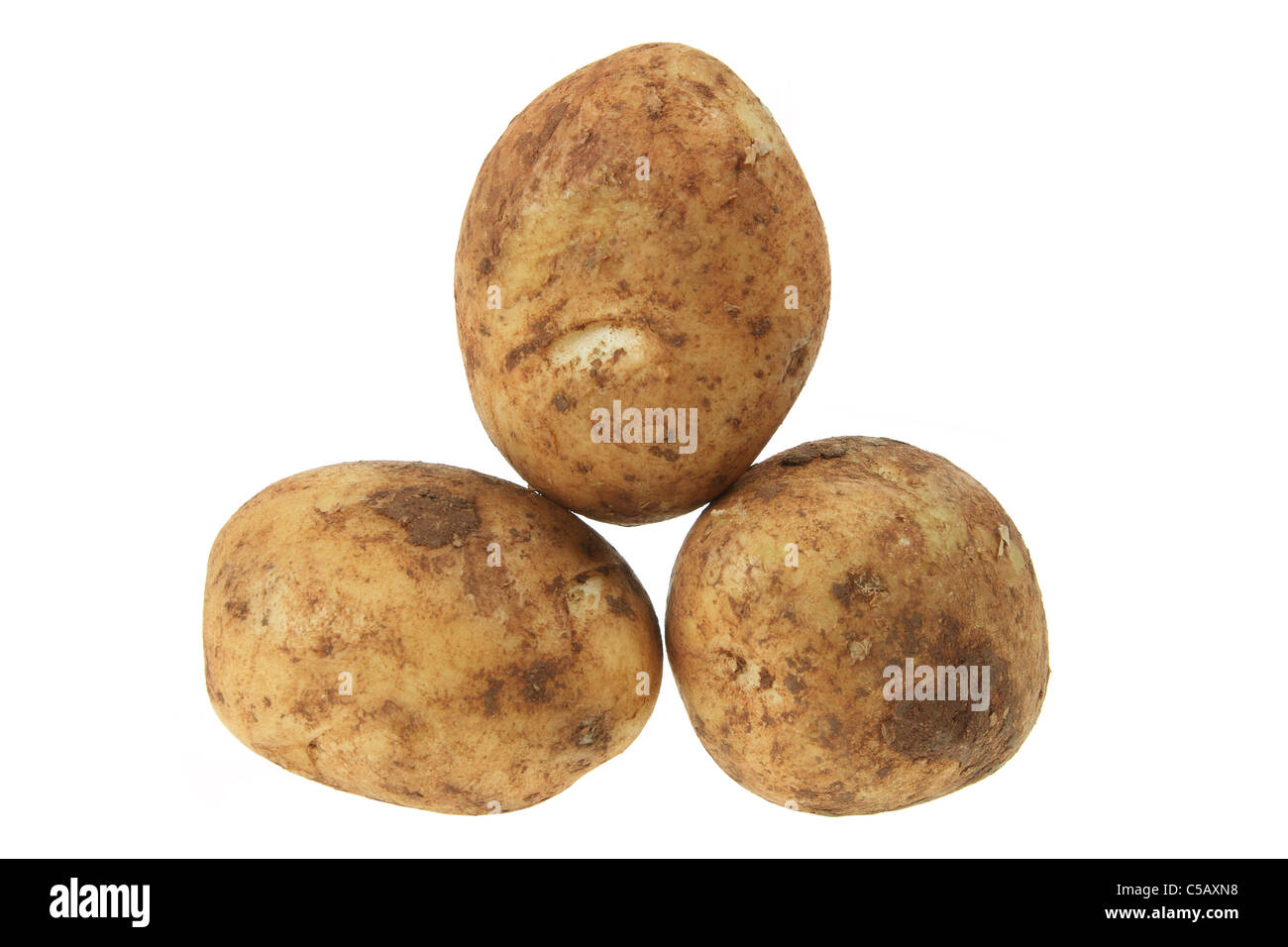 Organic raw potatoes on Cut Out Stock Images & Pictures - Alamy