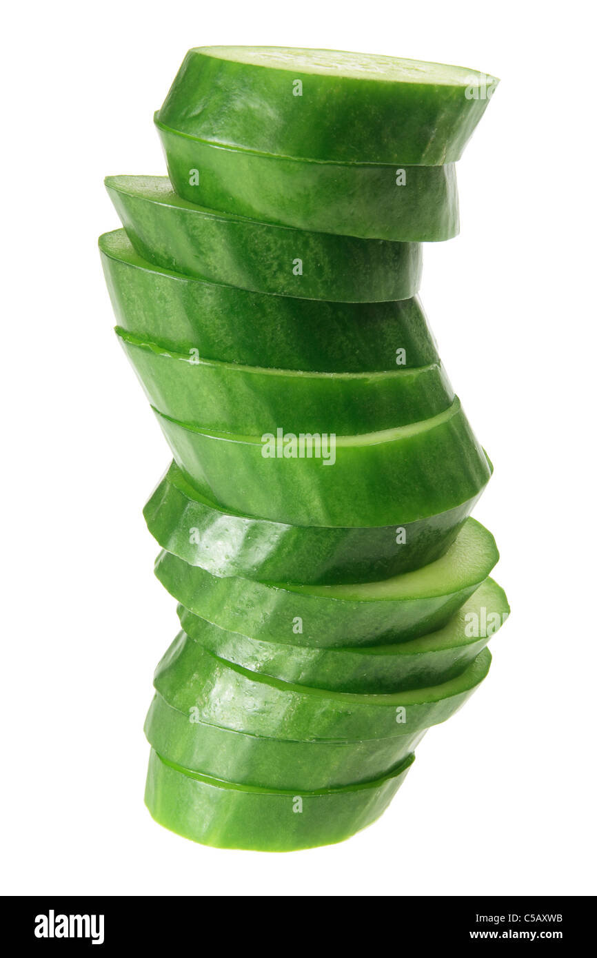 Stack fresh cut cucumber hi-res stock photography and images - Alamy