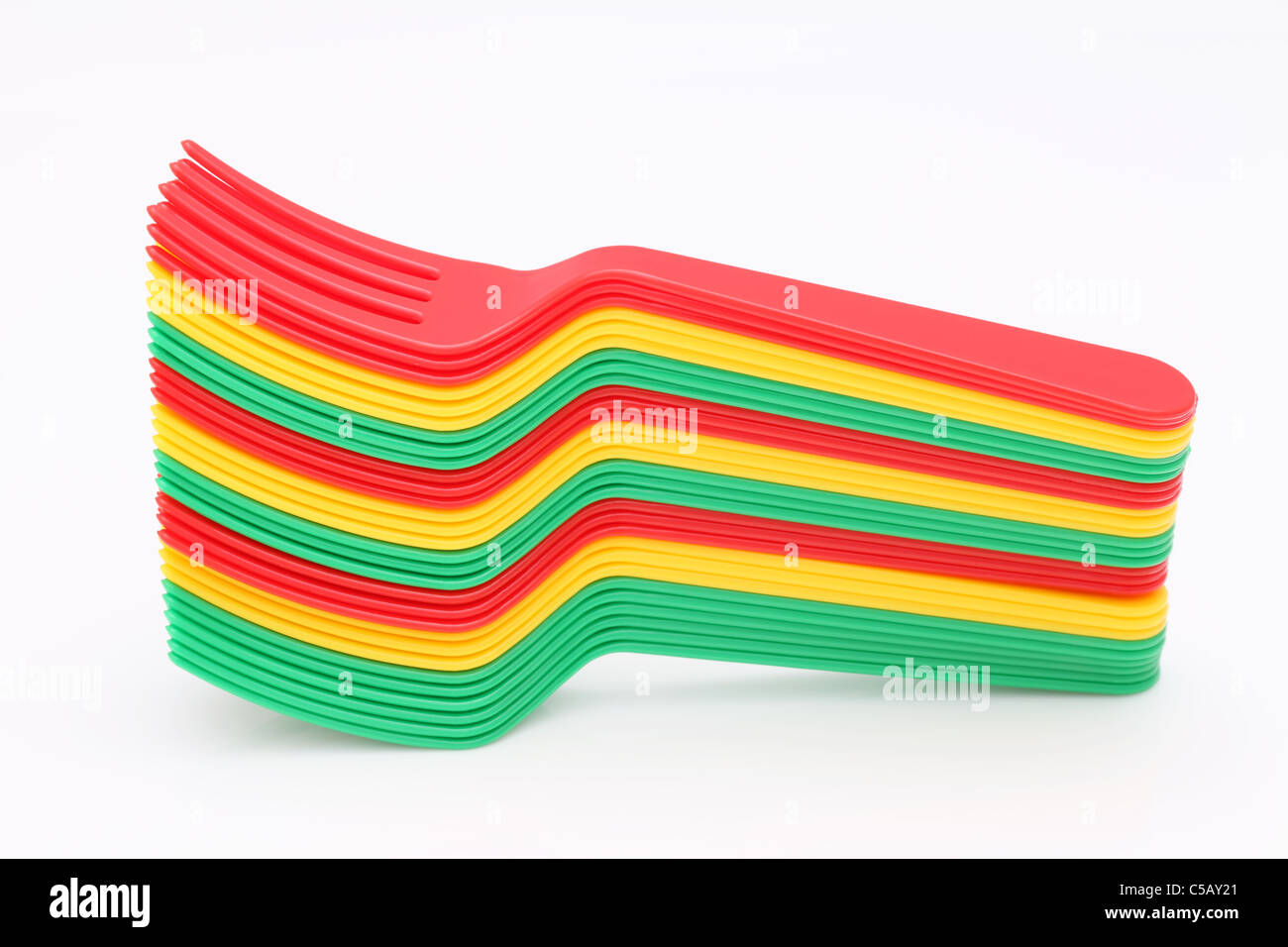 Colorful forks isolated on white background Stock Photo - Alamy