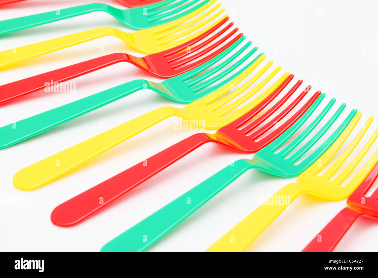 Colorful forks isolated on white background Stock Photo - Alamy