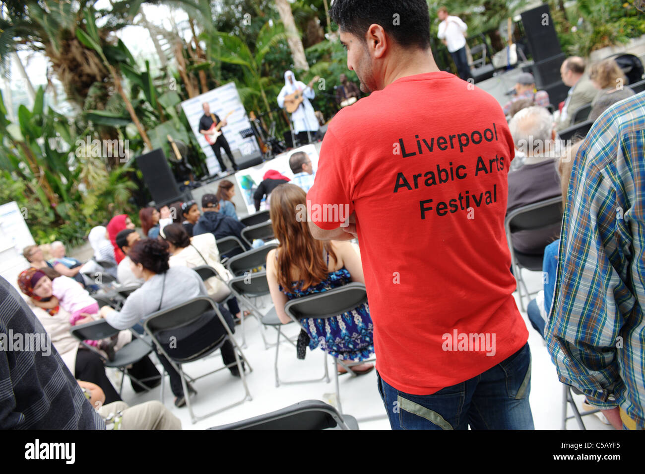 Crowd ; at Liverpool Arabic Arts Festival, Palm House Sefton Park ...