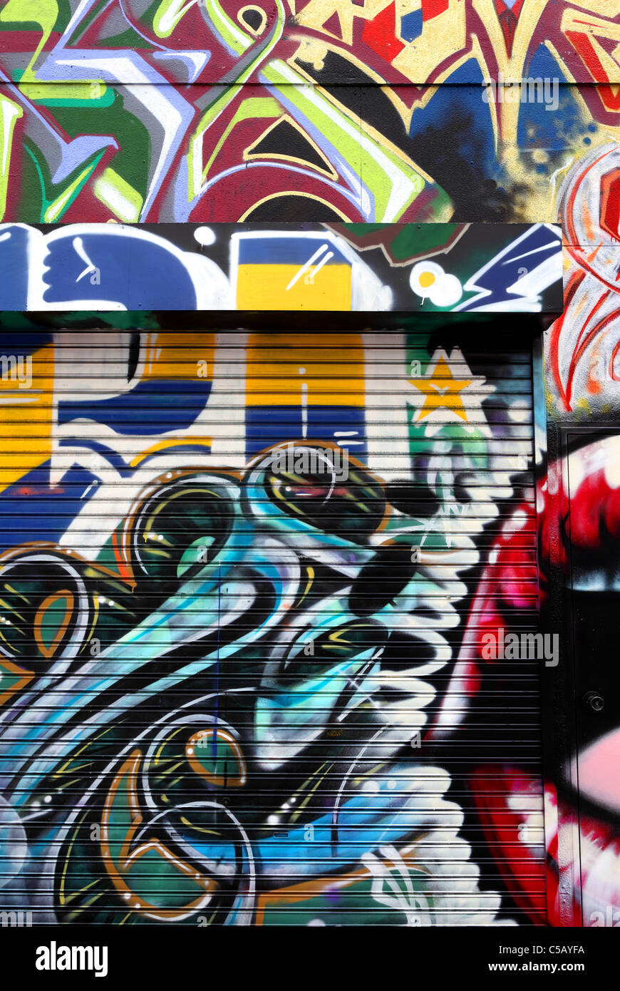 Facade with graffiti is painted hi-res stock photography and images - Alamy