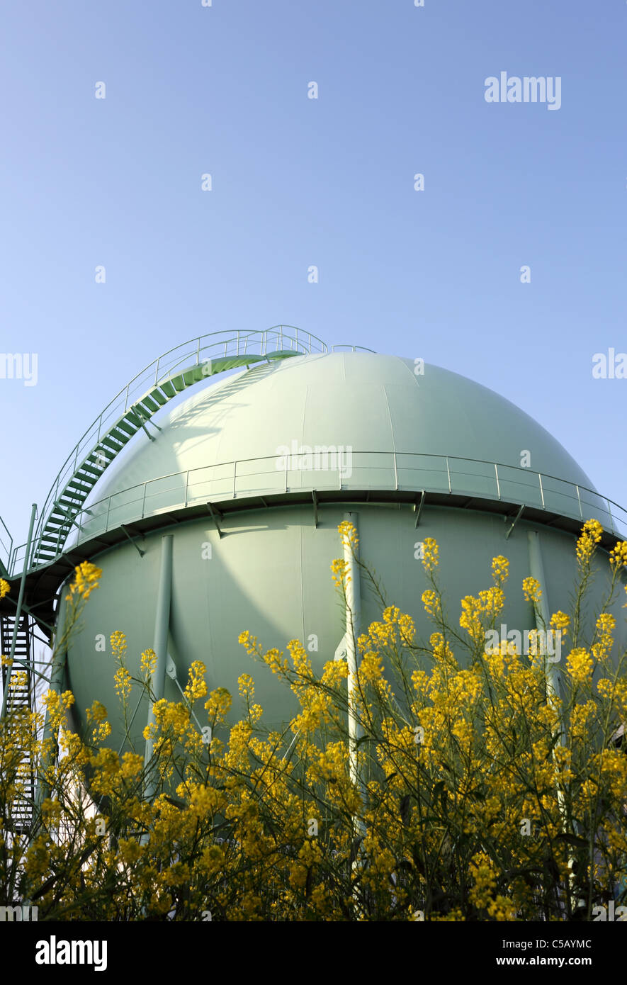 Gas tank in a chemical plant Stock Photo - Alamy