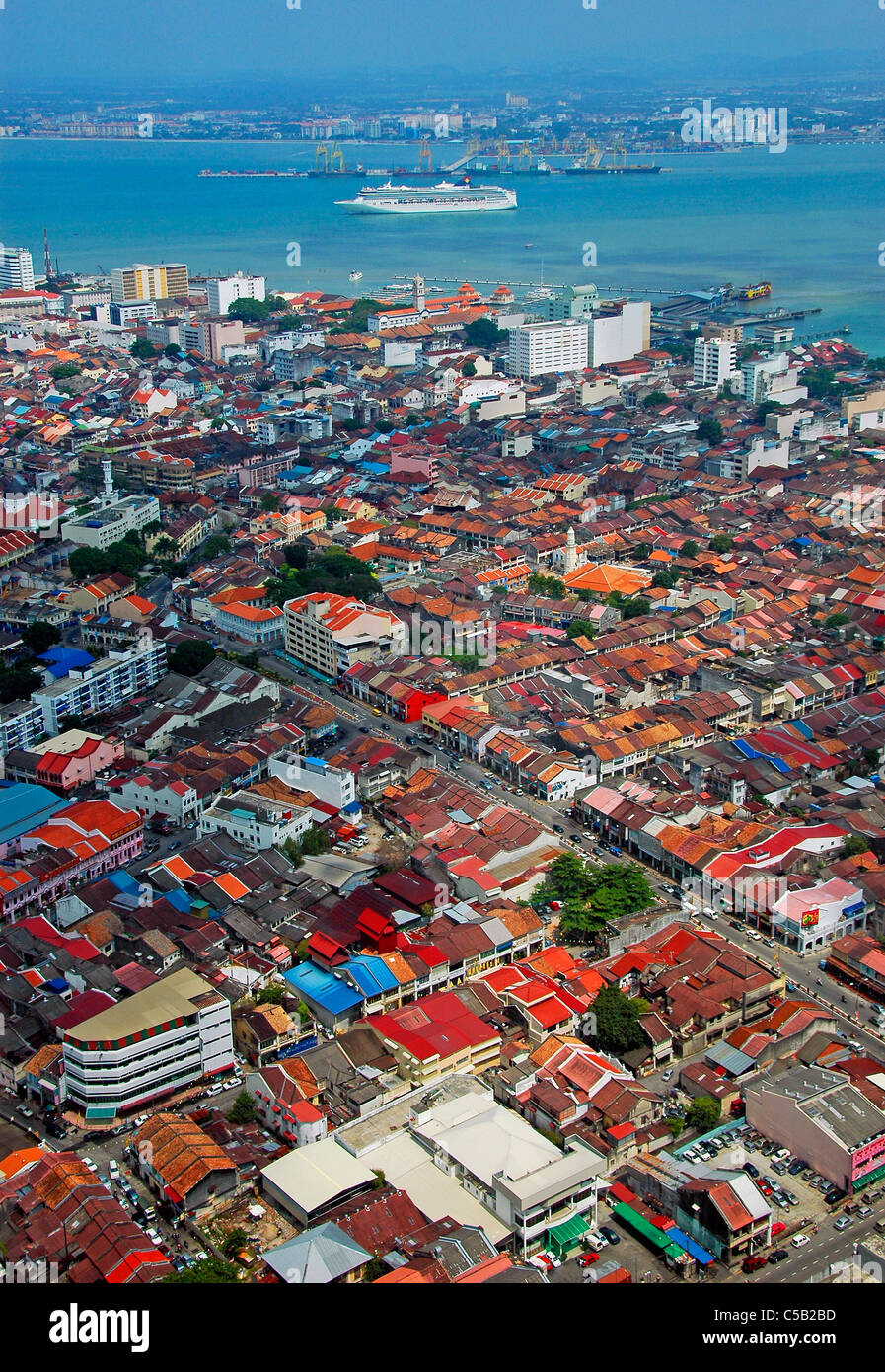 Aerial of George town and Penang city, Penang, Malaysia Stock Photo - Alamy