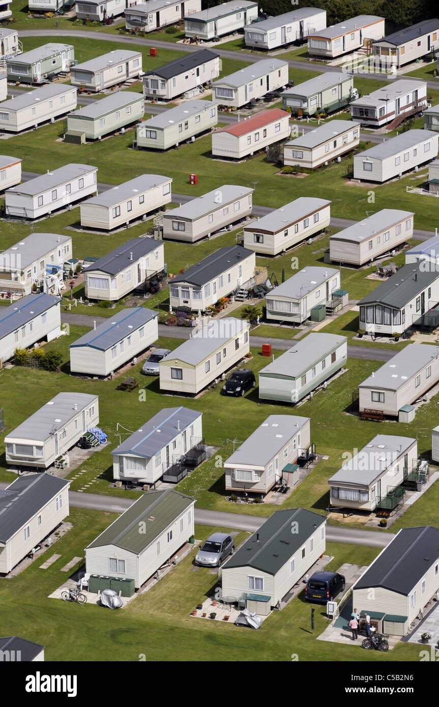 Aerial view of Llandulas static caravan holiday park Stock Photo - Alamy