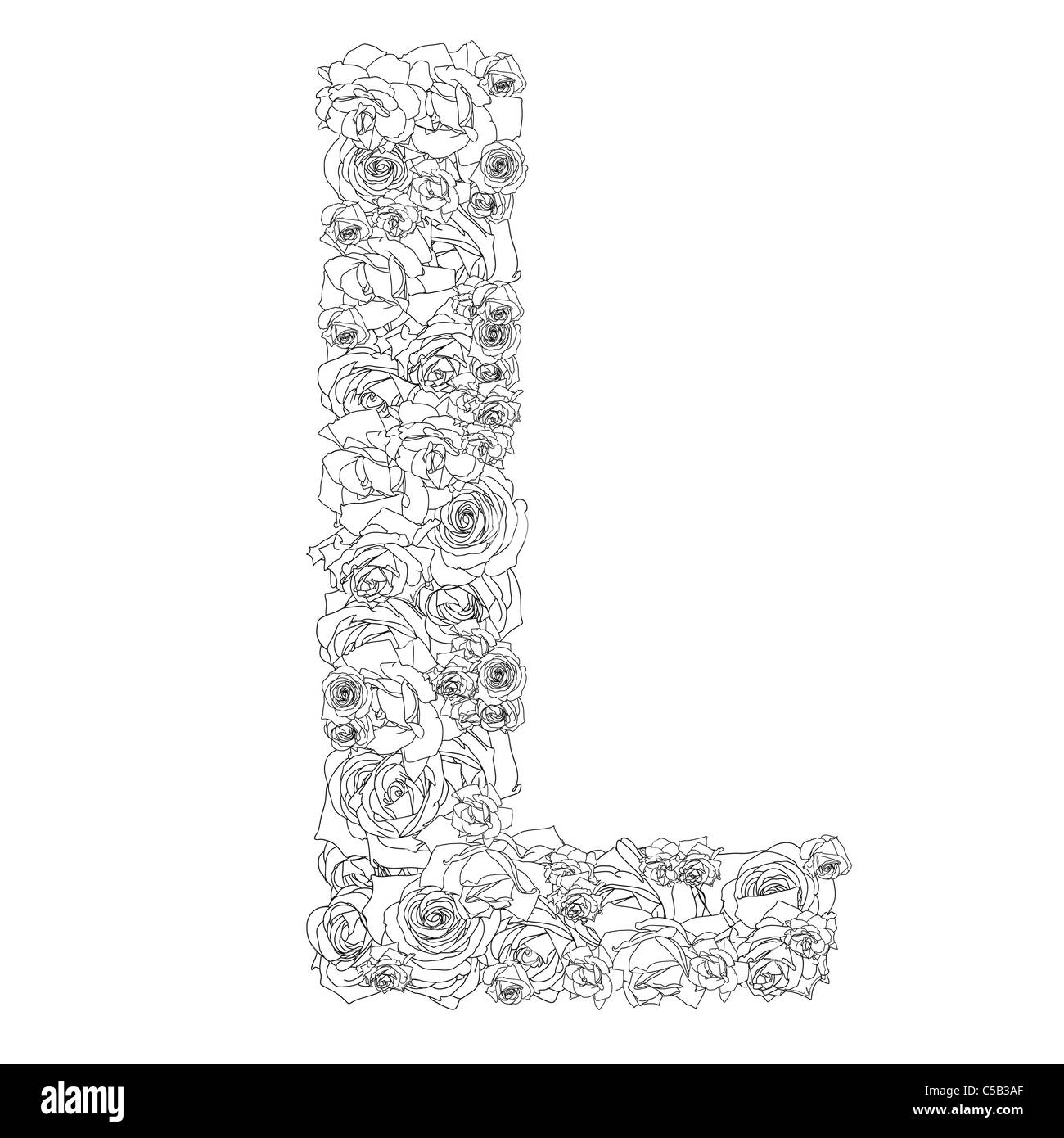 Floral characters Black and White Stock Photos & Images - Alamy