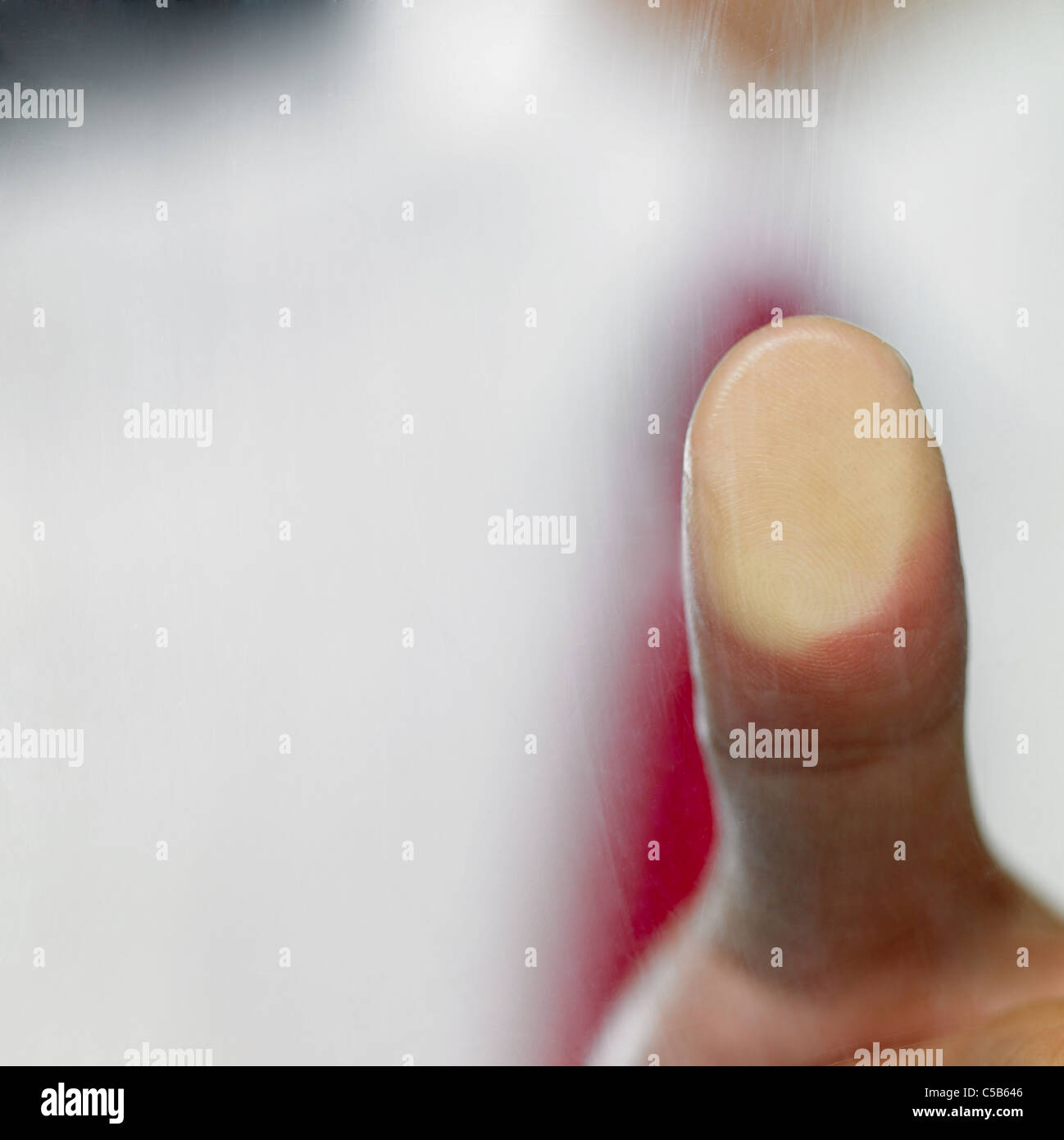 Close-up of man showing thumb Stock Photo - Alamy