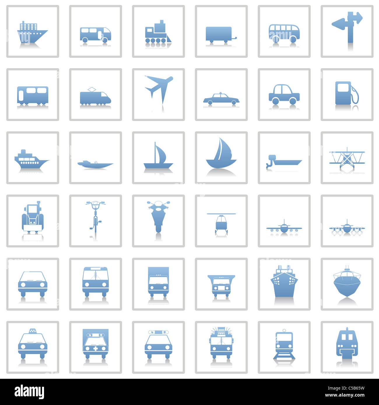 Transportation set of different vector web icons Stock Photo - Alamy