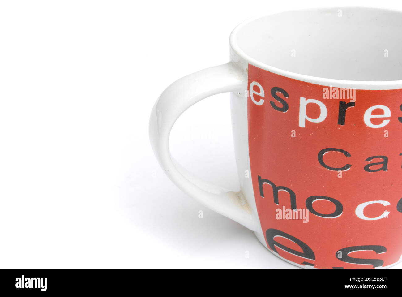 empty coffee cup isolated on white Stock Photo - Alamy