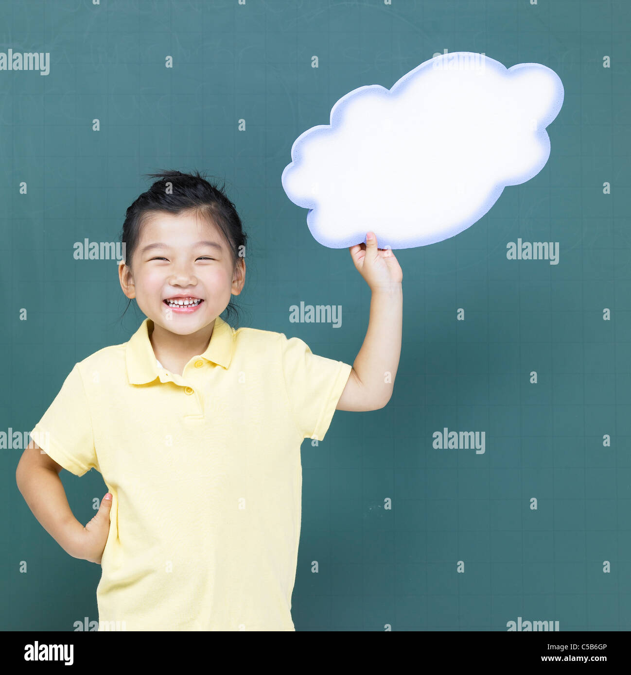 Close-up of children holding text Stock Photo - Alamy