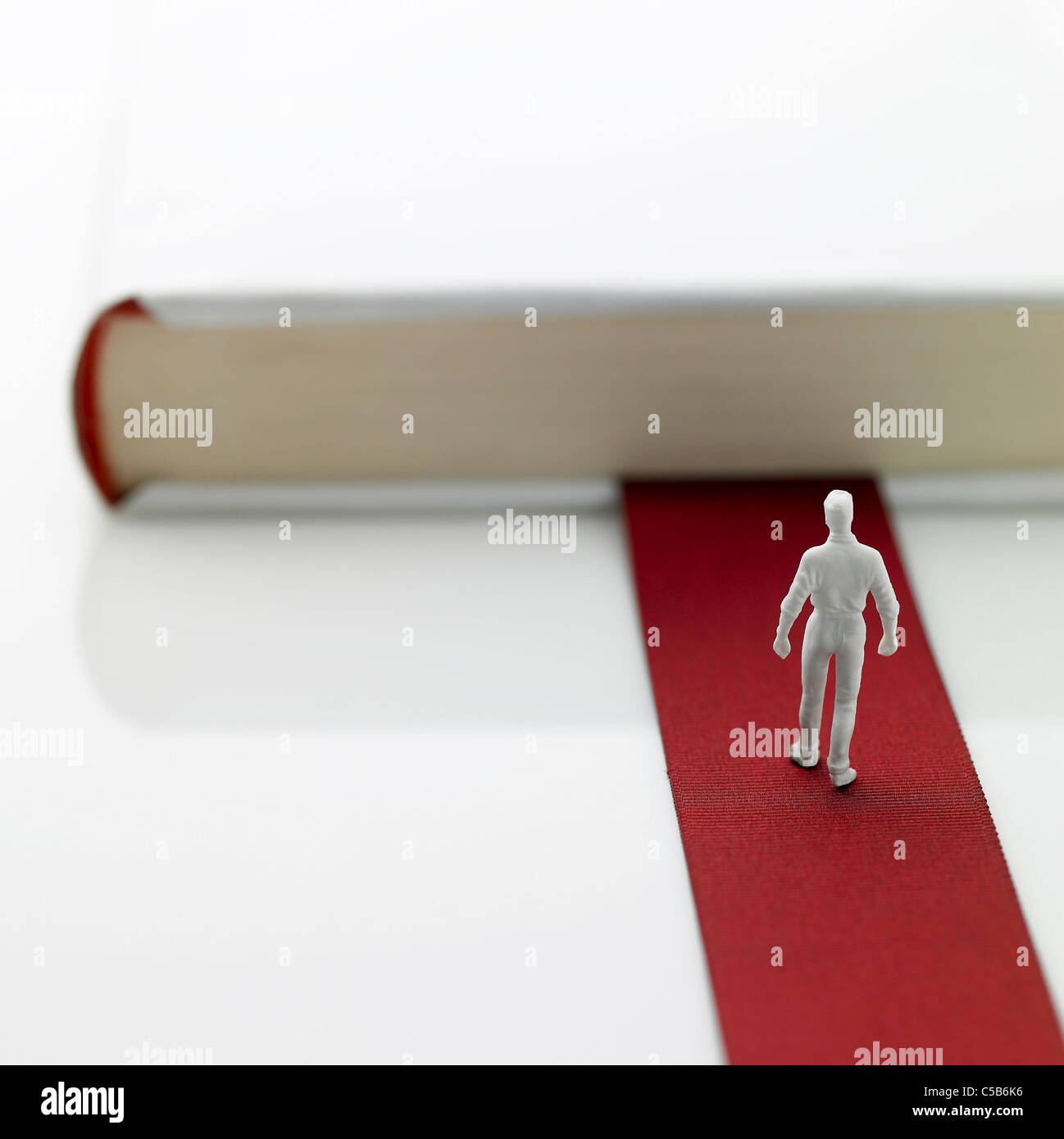 Elevated view of bookbook red Stock Photo - Alamy