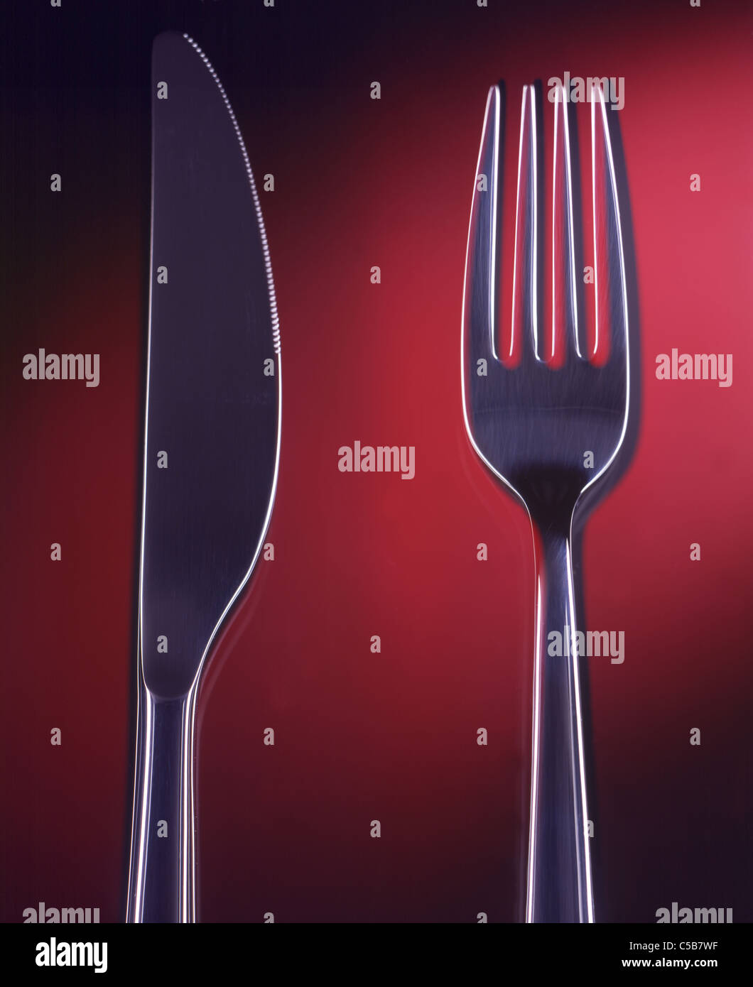 Still: Knife and fork Stock Photo - Alamy