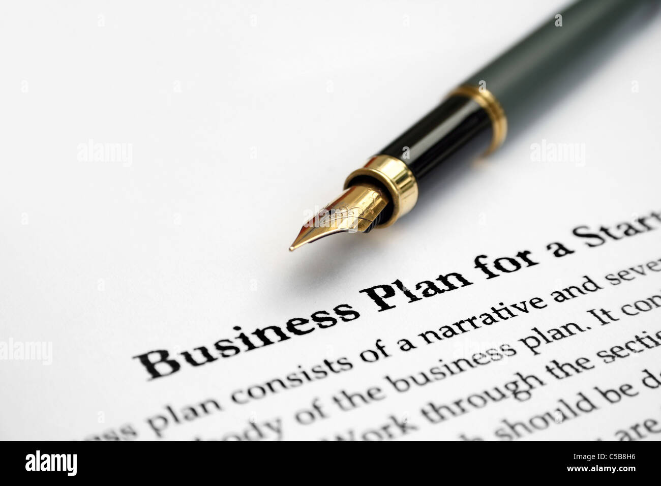 Business Plan Form Stock Photo - Alamy