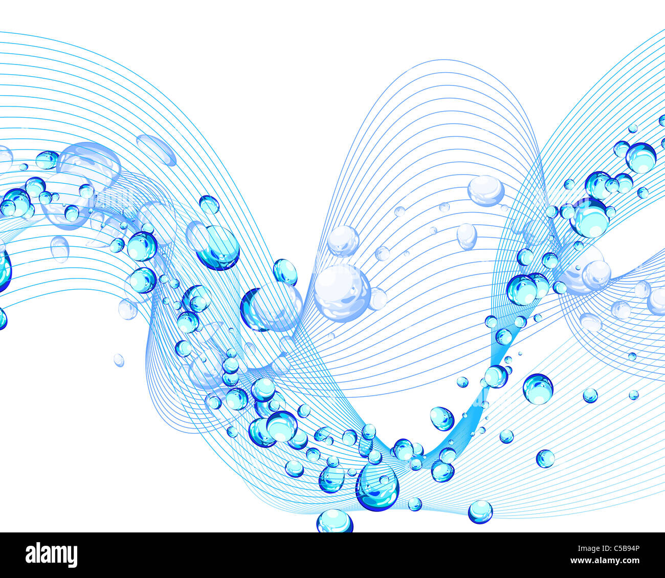 Abstract water vector background with bubbles of air Stock Photo - Alamy