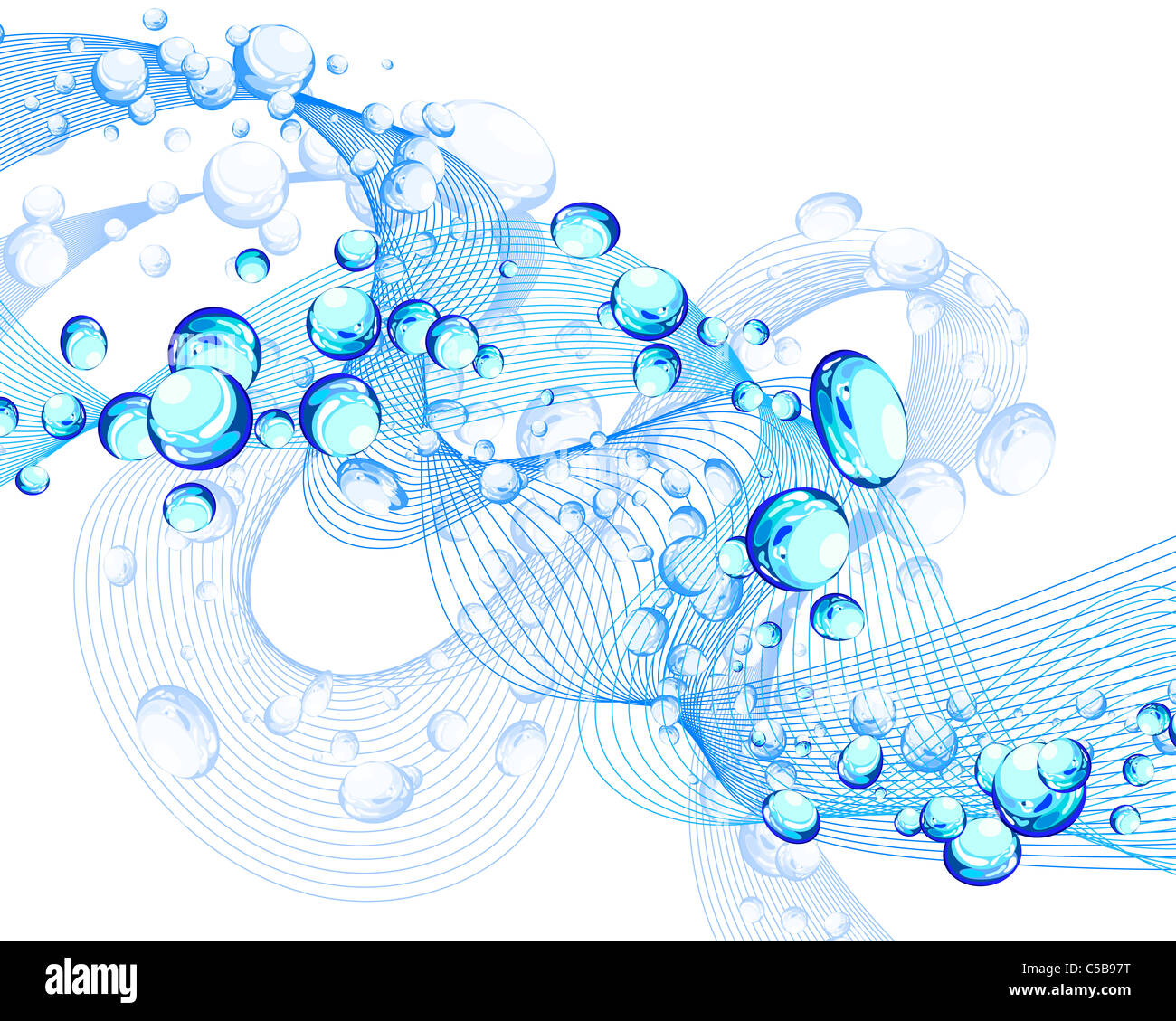 Abstract water vector background with bubbles of air Stock Photo - Alamy