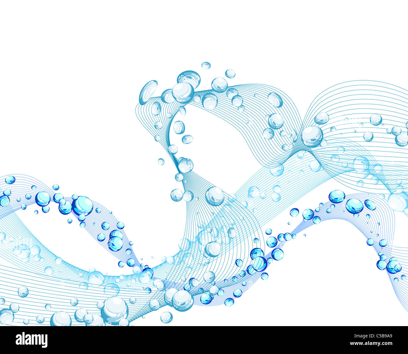 Abstract water vector background with bubbles of air Stock Photo - Alamy