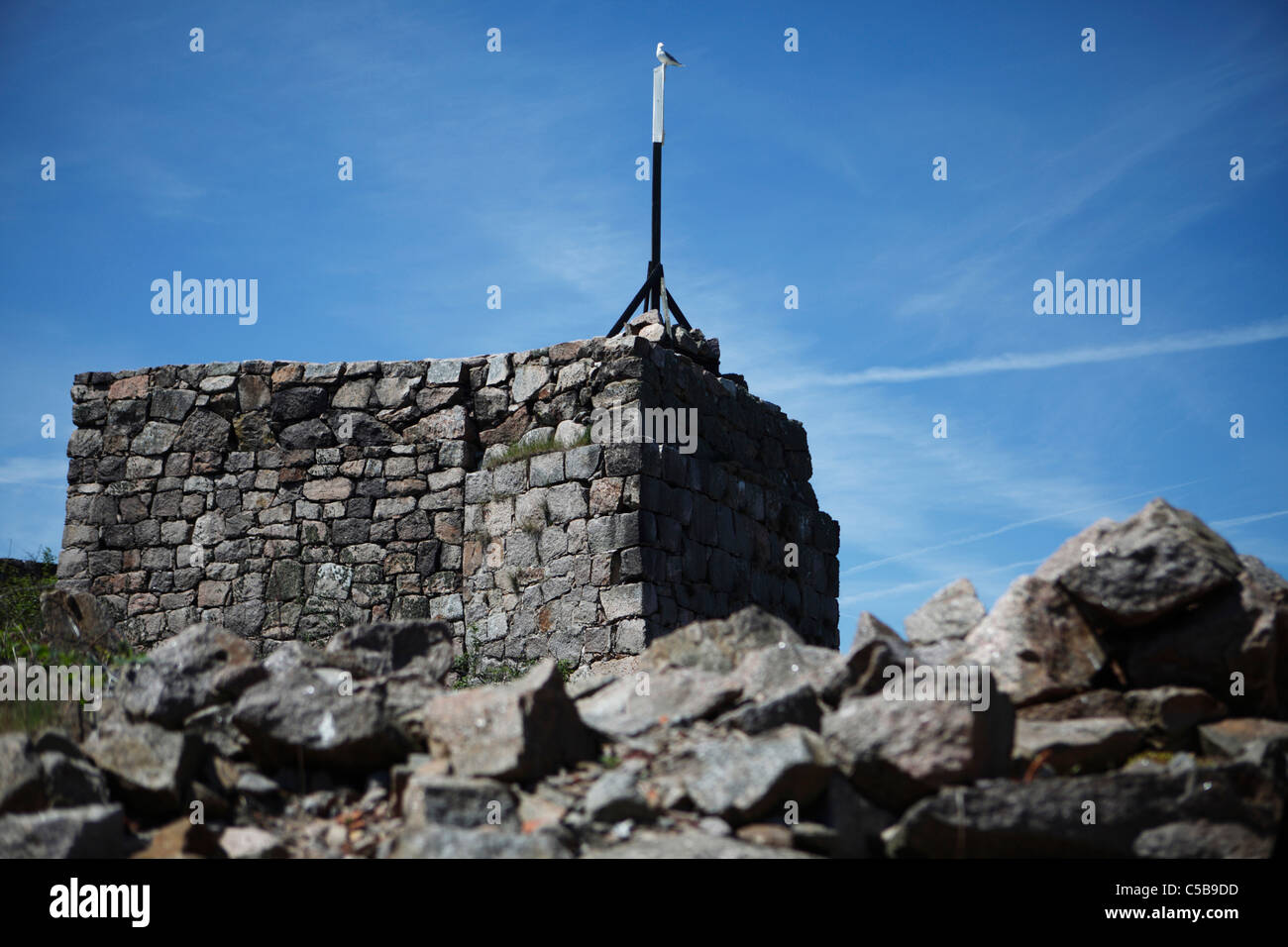 17th century bulwark, Gyldenløves Bastion, Christians Island, Baltic ...