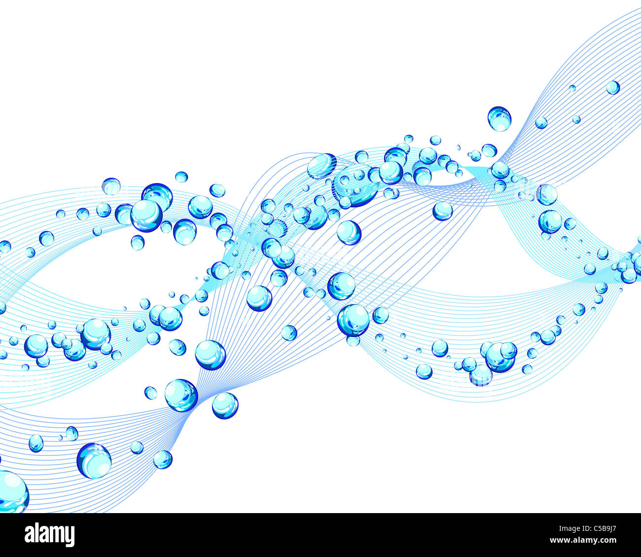 Abstract water vector background with bubbles of air Stock Photo - Alamy