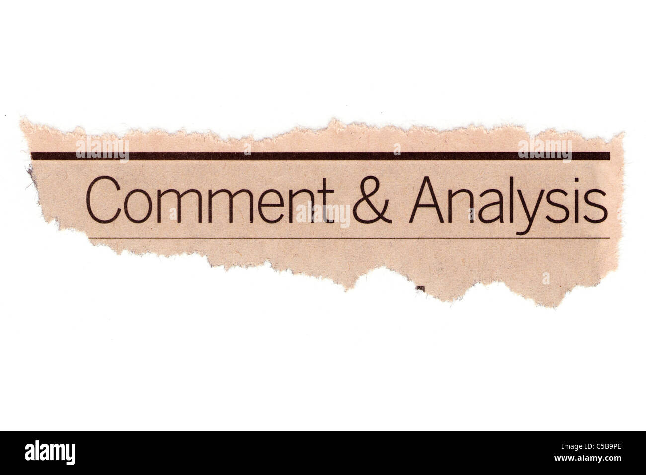 Comment & Analysis scrapbook Stock Photo - Alamy