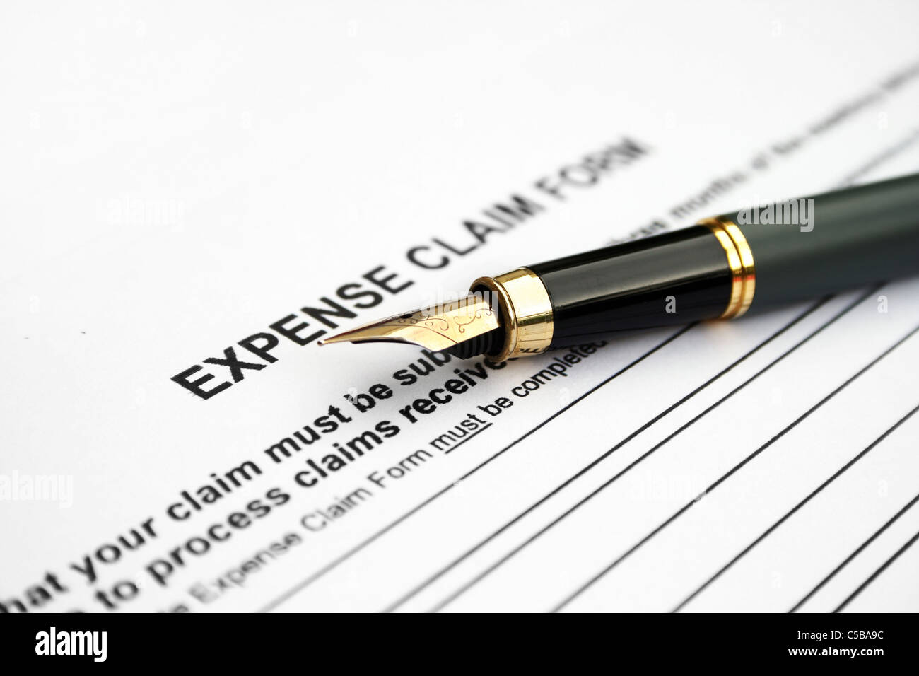 Expense Claim Form Stock Photo - Alamy