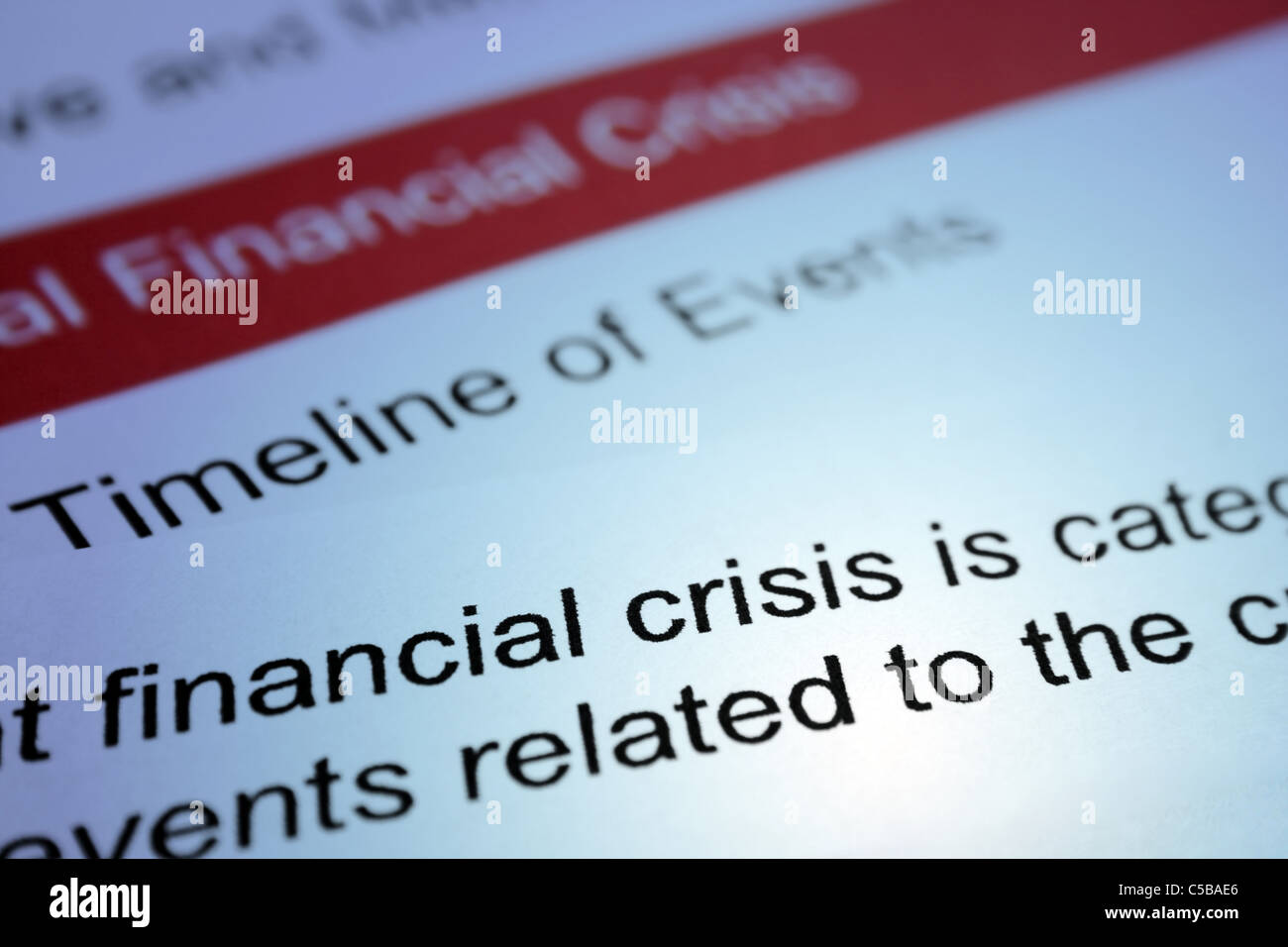 Financial Crisis Headlines Stock Photos & Financial Crisis Headlines ...