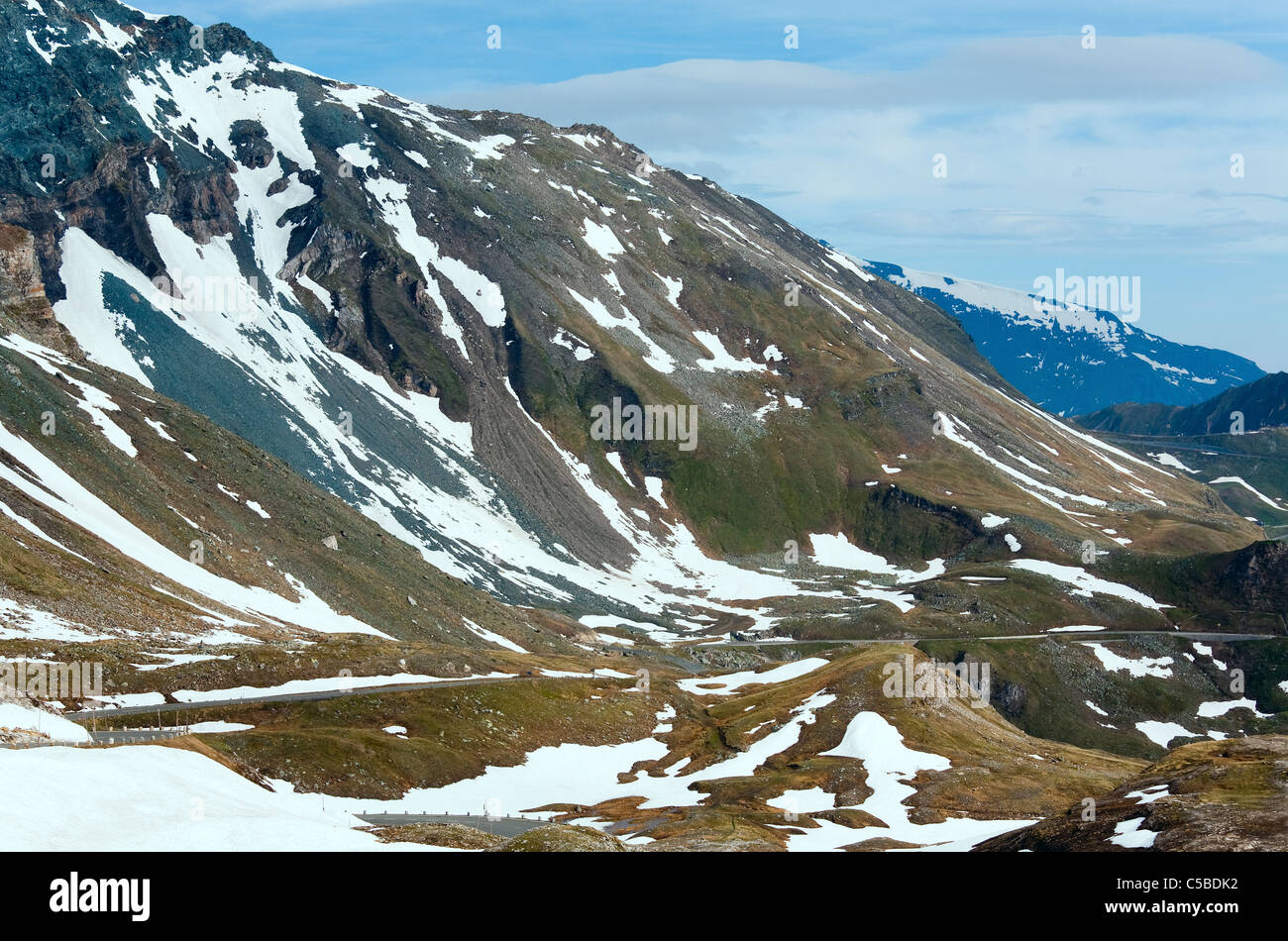 Summer (June) Alps mountain (view from Grossglockner High Alpine Road ...