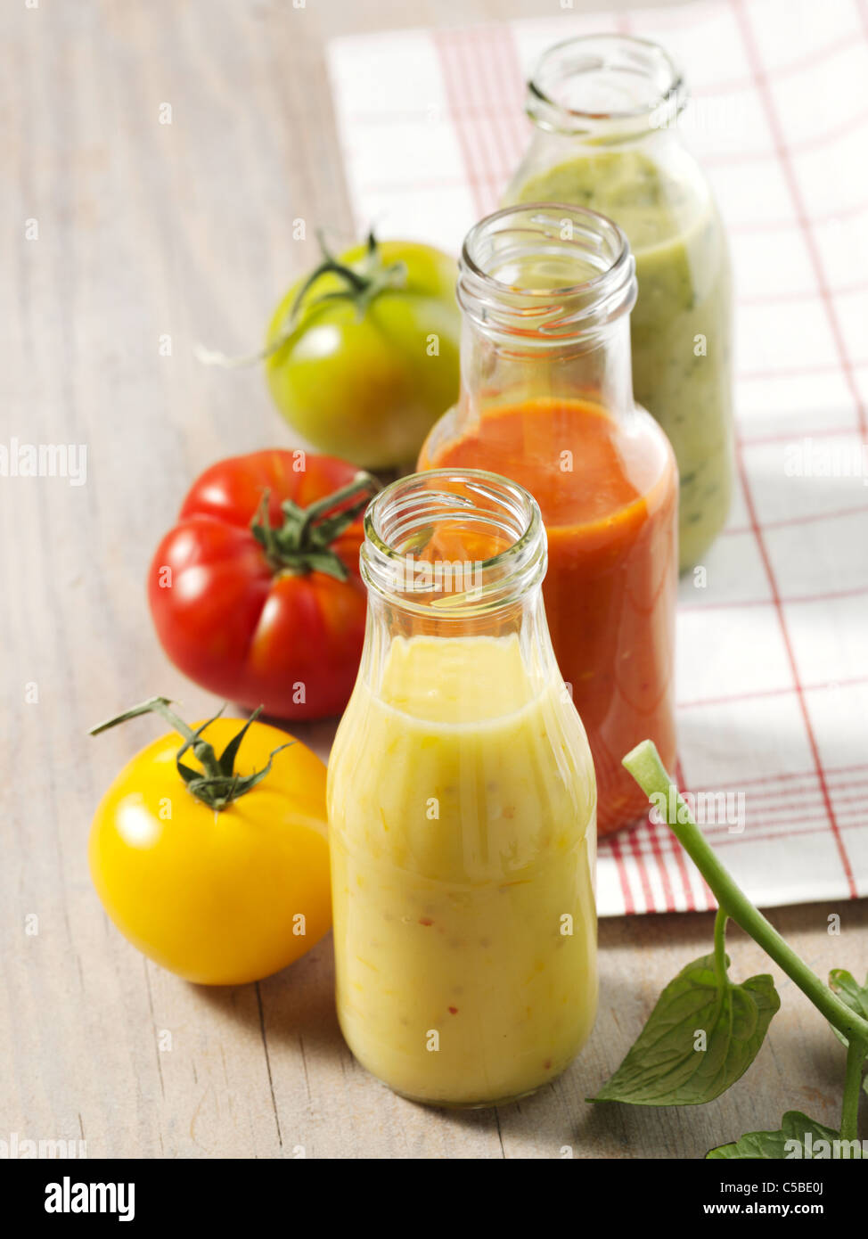Three kinds of homemade ketchup Stock Photo - Alamy