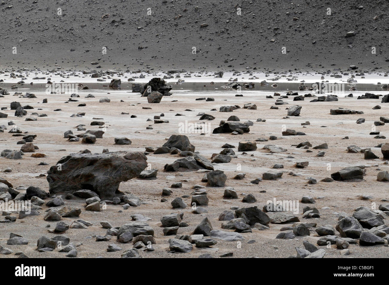 Don Juan Pond, the most saline lake on Earth, near Lake Vanda in Wright ...