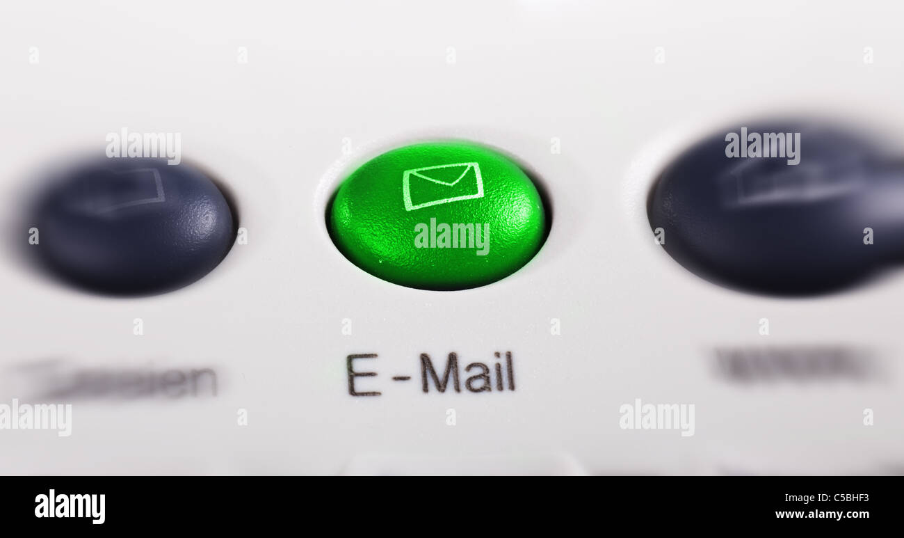 green email button Stock Photo - Alamy