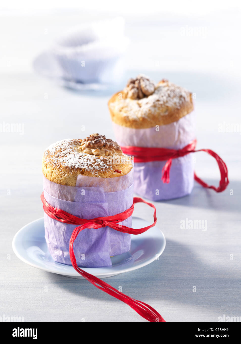 Mini Panettone baked in a cup Stock Photo - Alamy