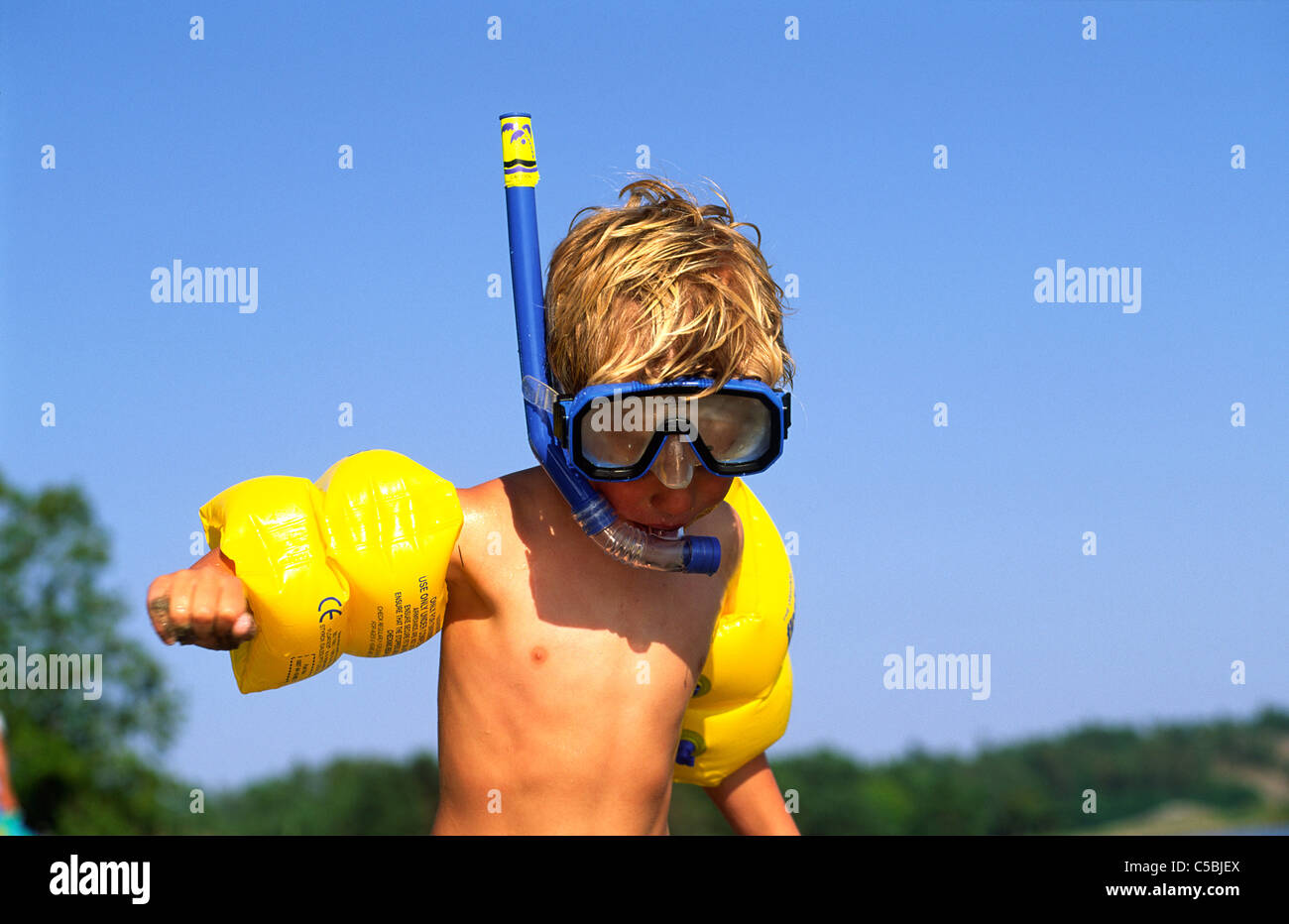 Child Wearing Water Wings High Resolution Stock Photography and Images ...