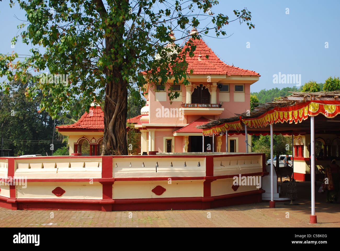 shantadurga temple in goa Stock Photo - Alamy