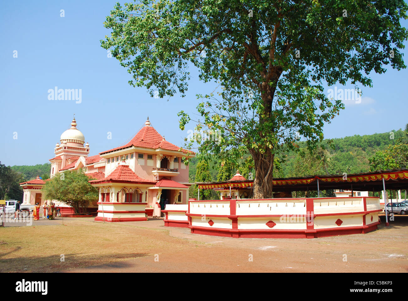 shantadurga temple in goa Stock Photo - Alamy
