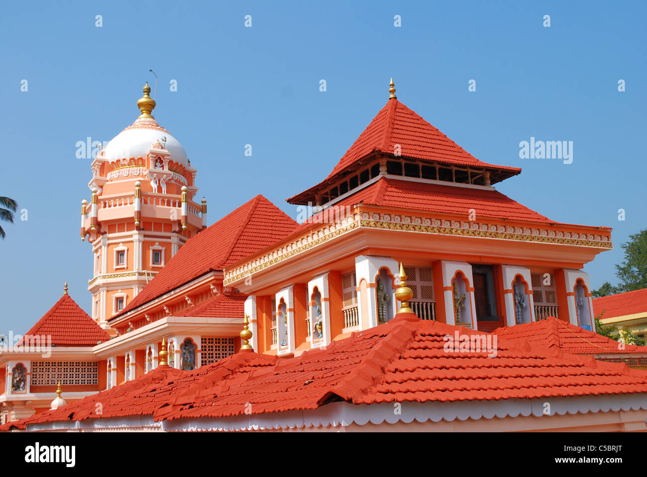 shantadurga temple in goa Stock Photo - Alamy
