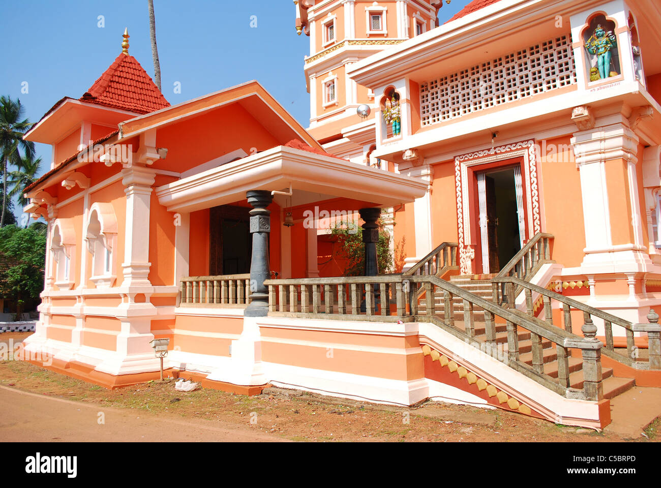 shantadurga temple in goa Stock Photo - Alamy