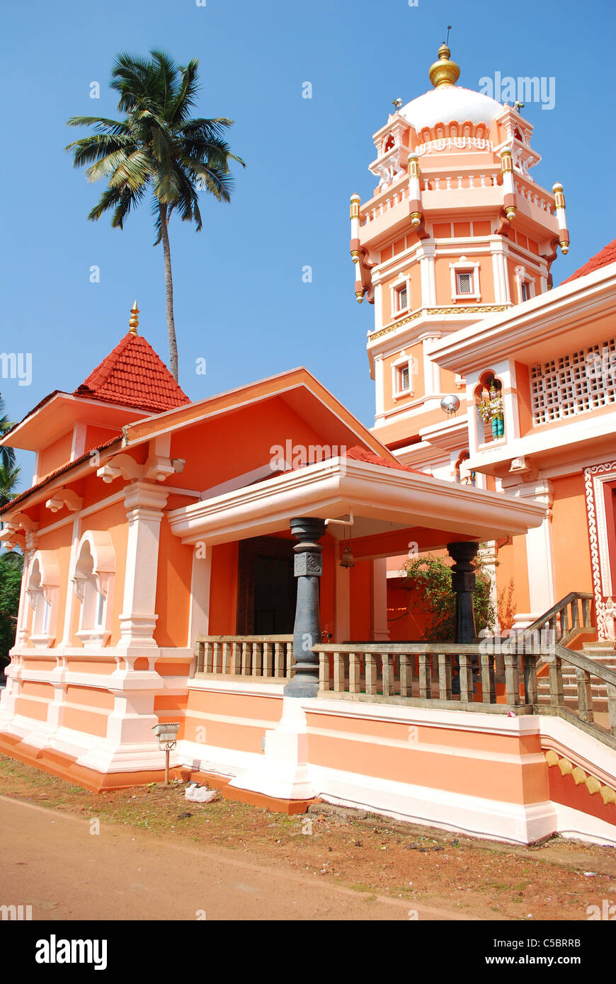 shantadurga temple in goa Stock Photo - Alamy