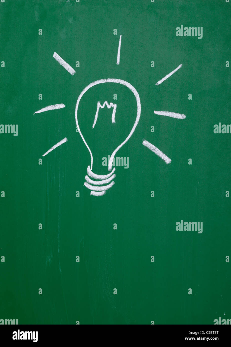 light bulb on a chalkboard Stock Photo - Alamy