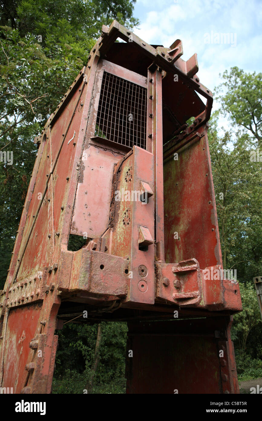 Pit cage from Donisthorpe mine Stock Photo - Alamy
